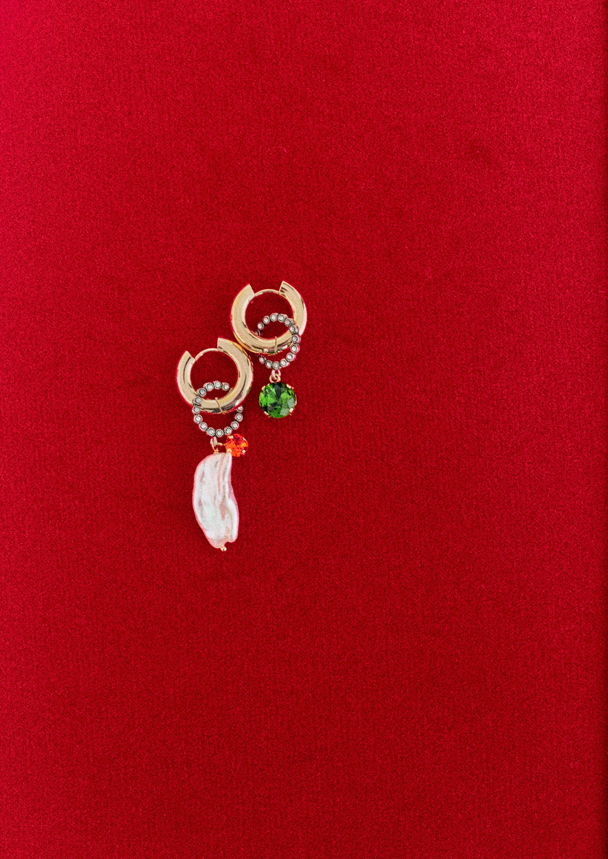 Palermo earrings Green + Orange – Bangla Begum